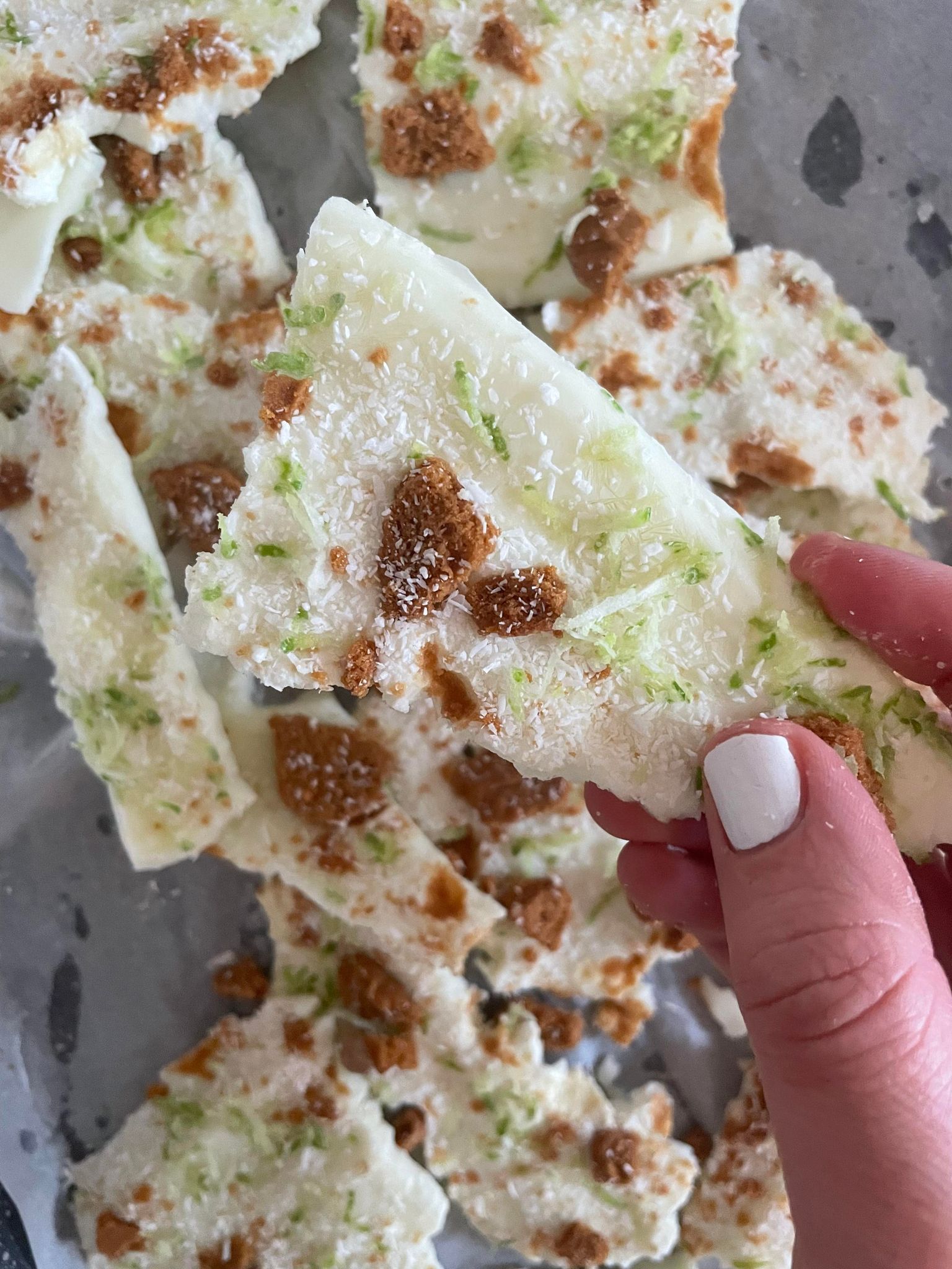 KJ Members Site | Key Lime Cheesecake Yoghurt Bark